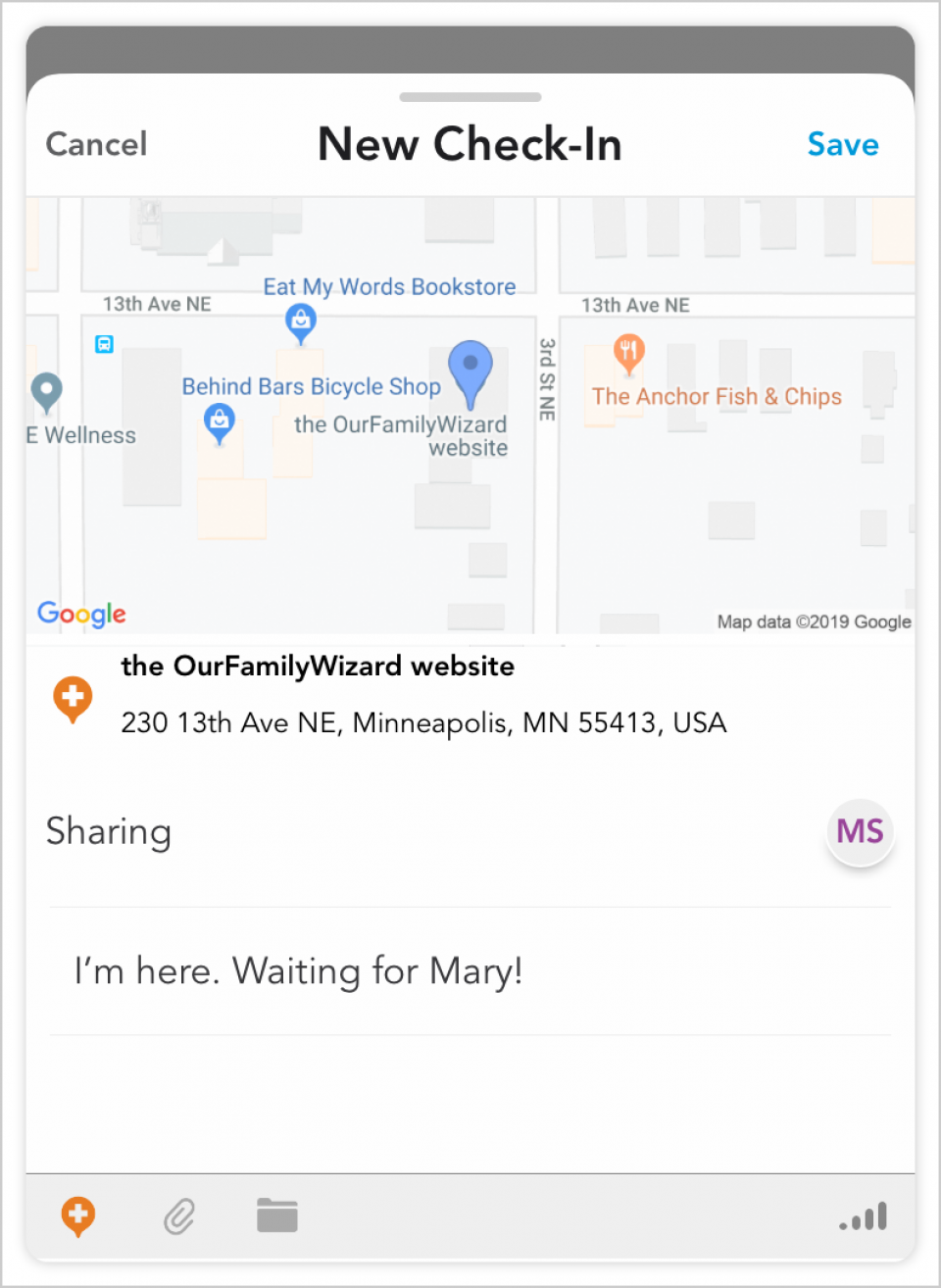 Check-Ins | Parents - Website | OurFamilyWizard